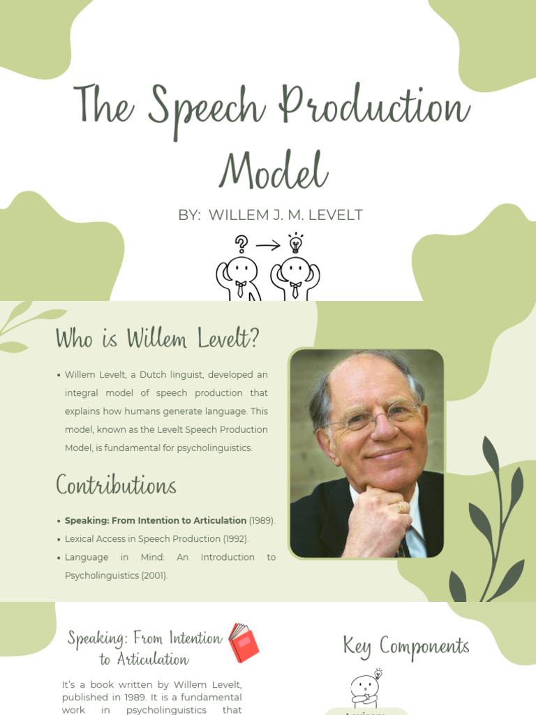 Levelt Speech Production Model Explained | PDF | Language Arts ...