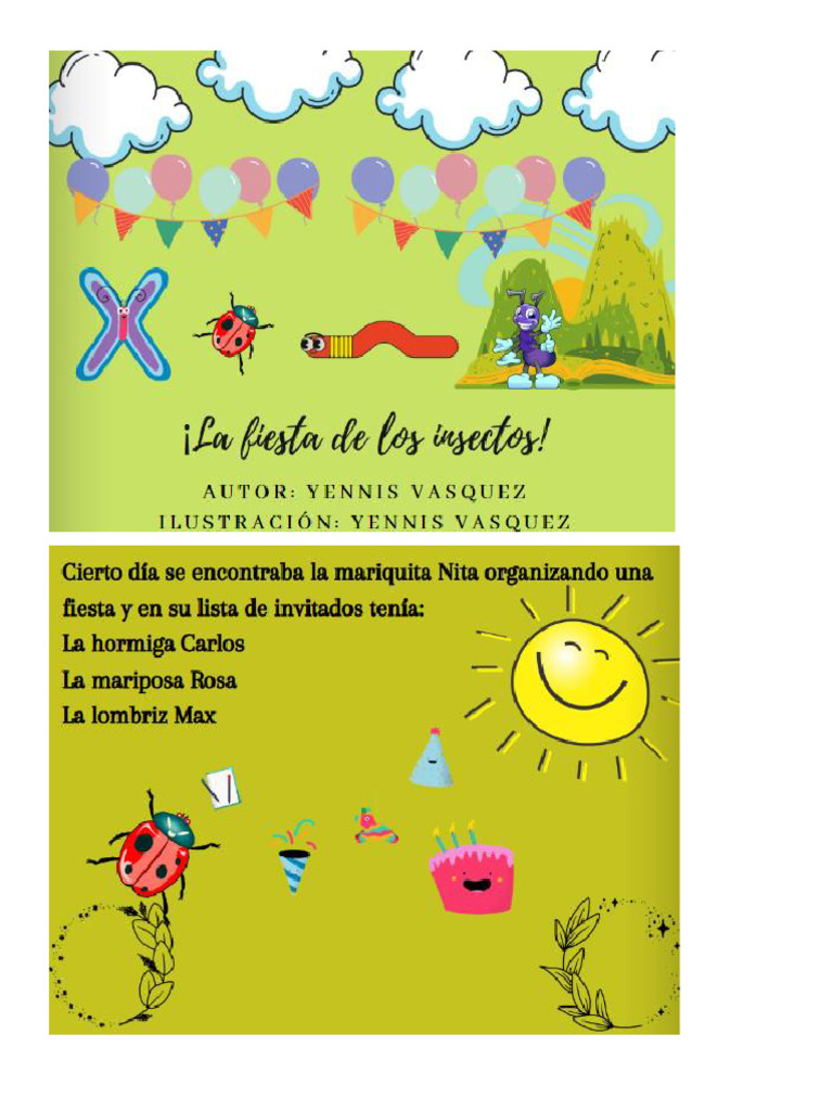 Cuento La Fiesta de Los Insectos | PDF