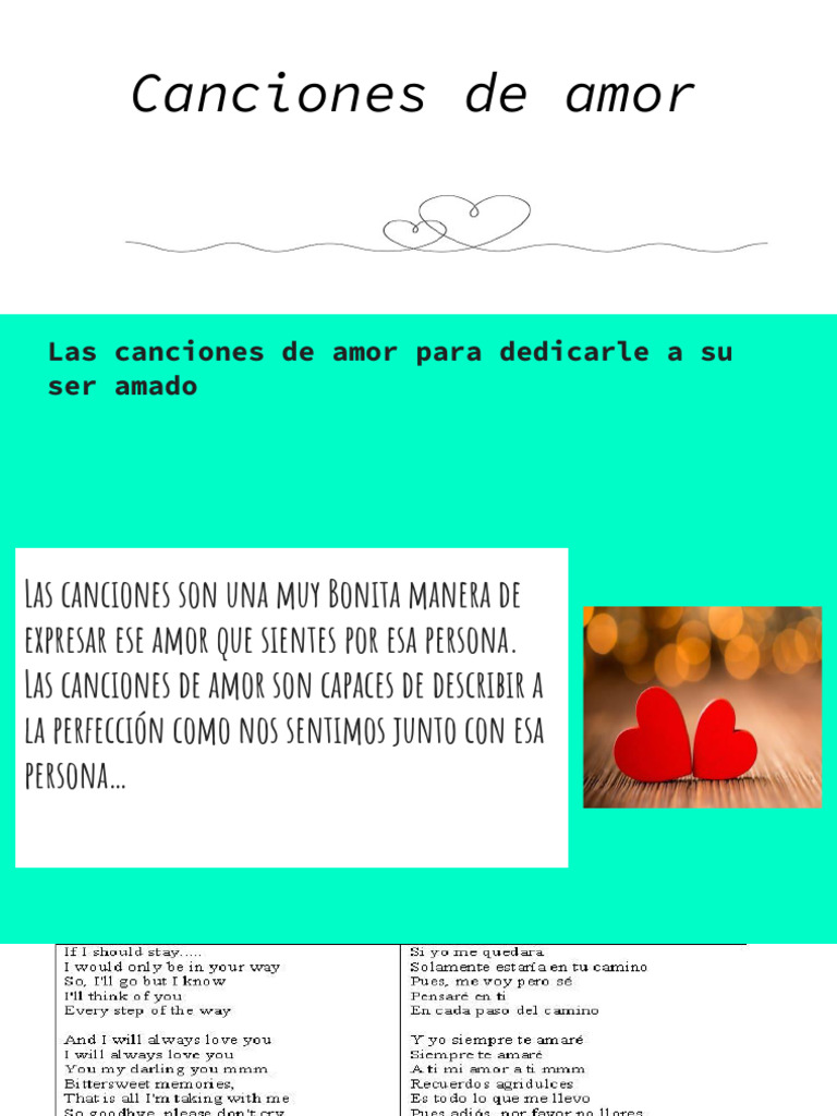 Canciones de amor para dedicar | PDF