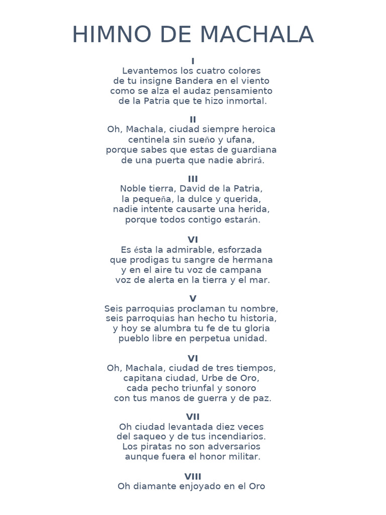 Himno de Machala | PDF | Poetry | Classics