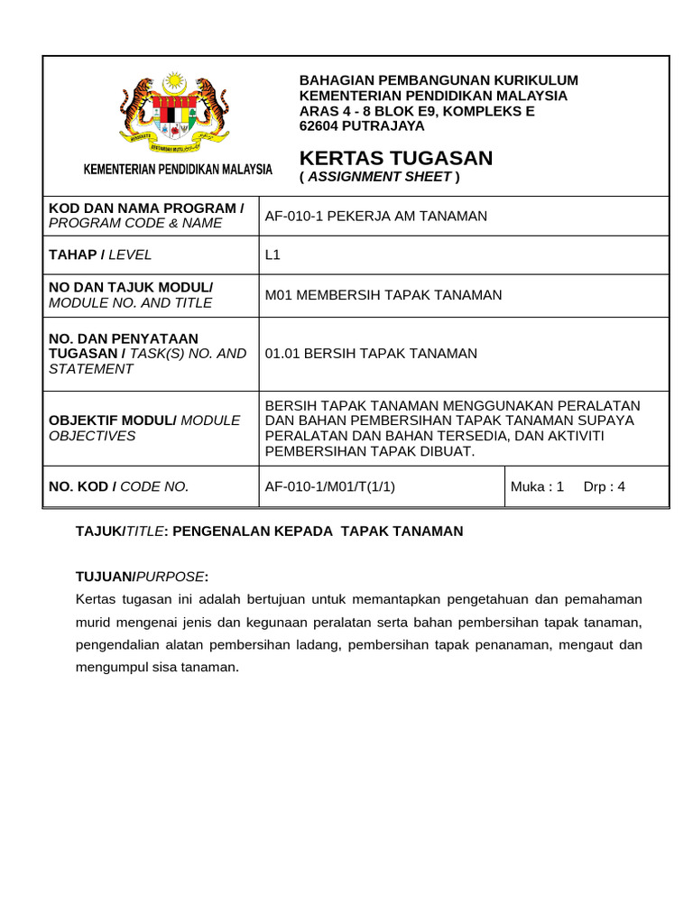 Kertas Tugasan M01 | PDF | Science & Mathematics