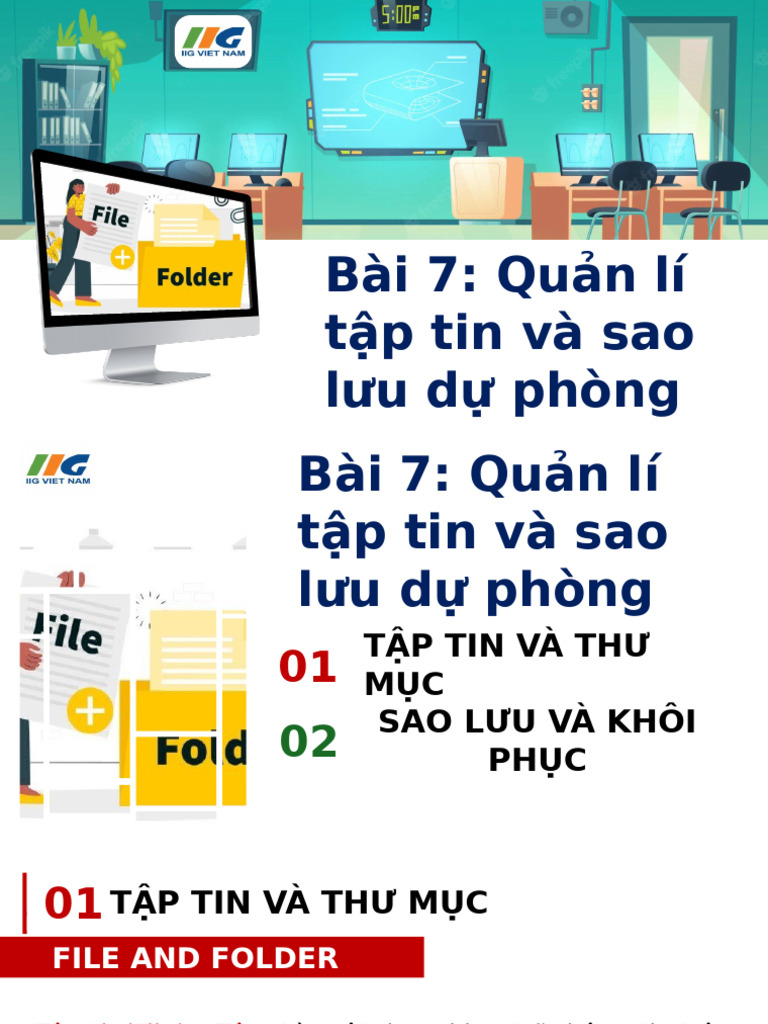 Bài 07. Quản lí tập tin và sao lưu dự phòng | PDF