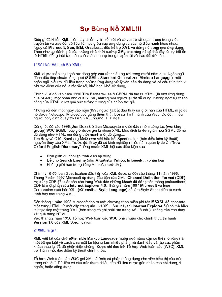 Gioi Thieu XML | PDF