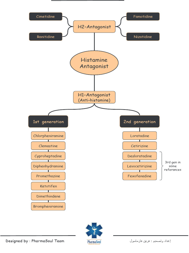 Chart Histamine Antagonists | PDF