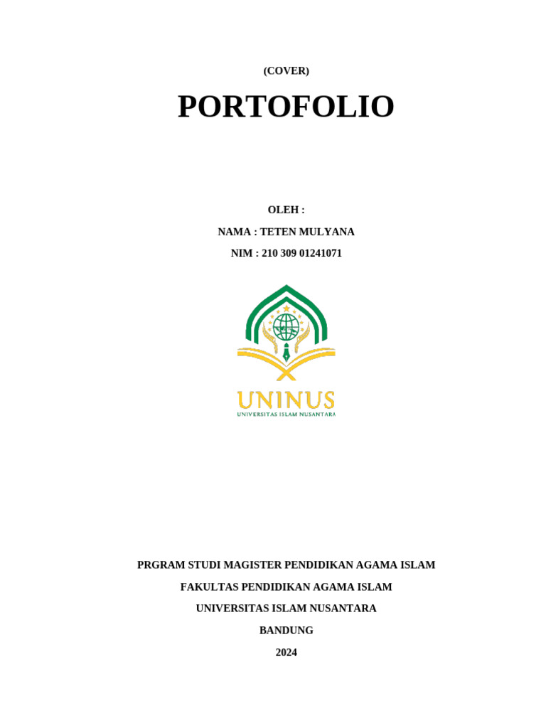 Format Portofolio - Penilaian RPL | PDF