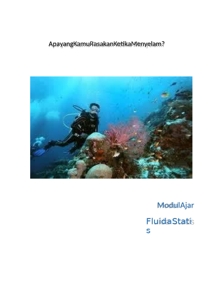 Modul Ajar Fluida Statis XI F2 | PDF