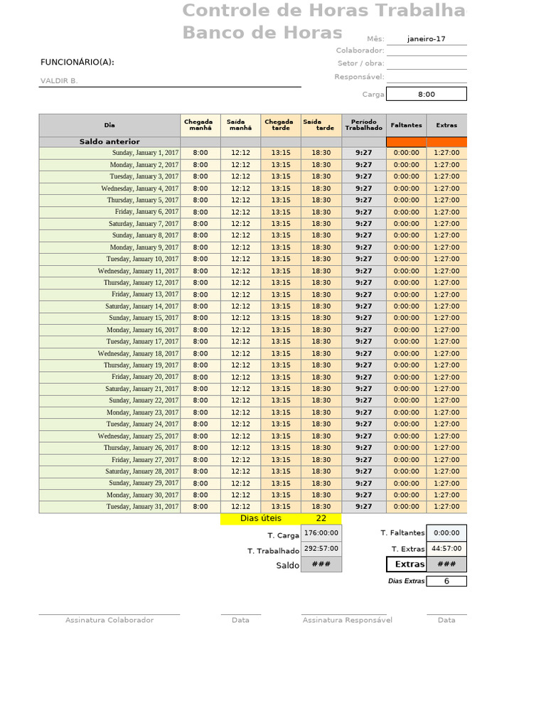 banco-de-horas-sem-extras | PDF