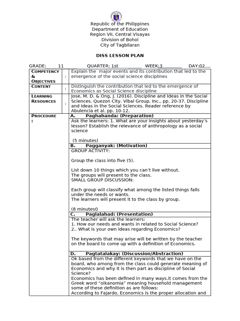 SHS - Diss - Week 3 - Day02 | PDF