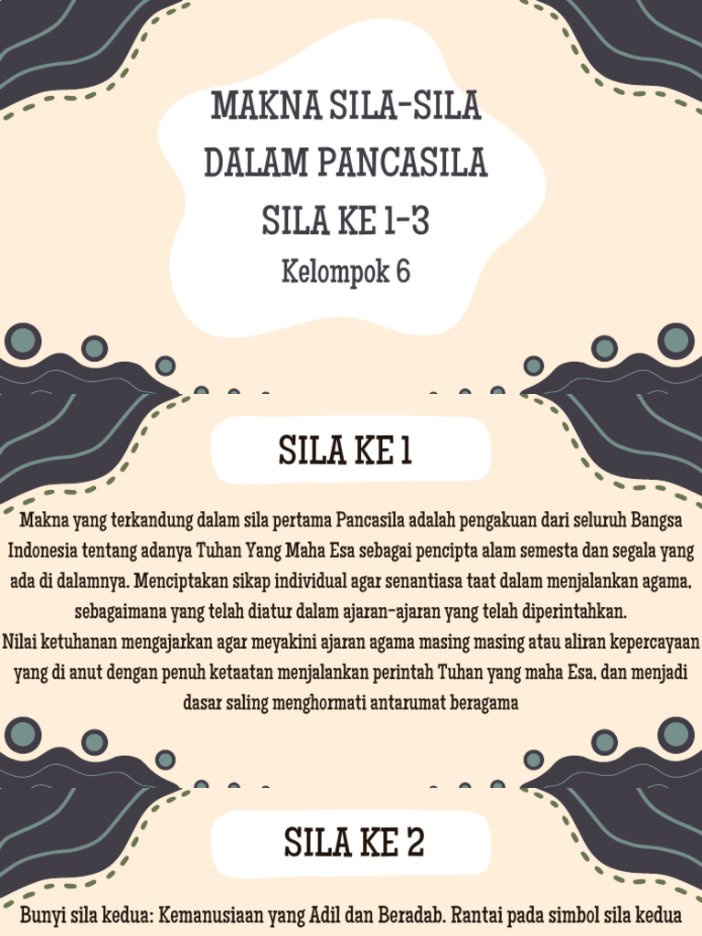 Tugas Presentasi, Makna Sila 1-3 - 20240815 - 093457 - 0000 | PDF