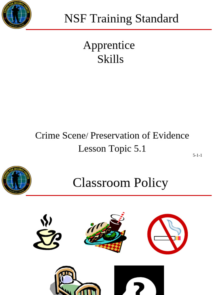 5 1 Crime Scene Preservation of Evidence | PDF