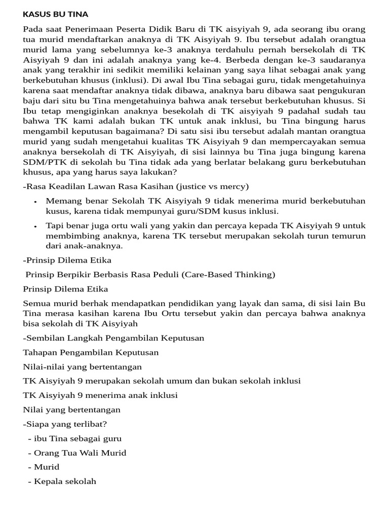 Kasus Bu Tina | PDF