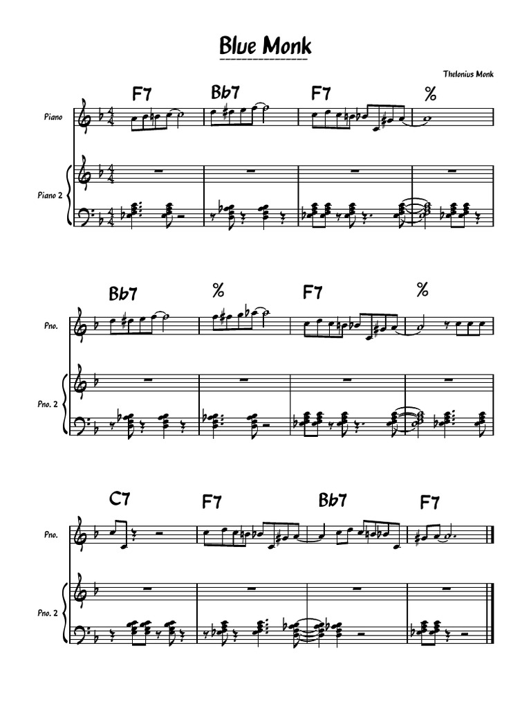 Blue Monk Chart | PDF