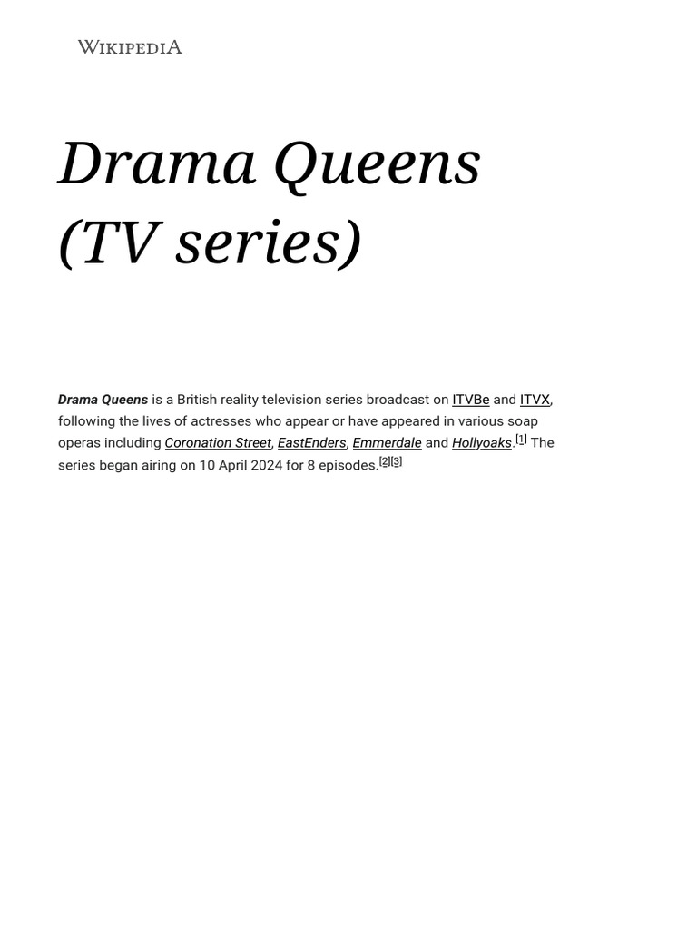 Drama Queens (TV series) - Wikipedia | PDF