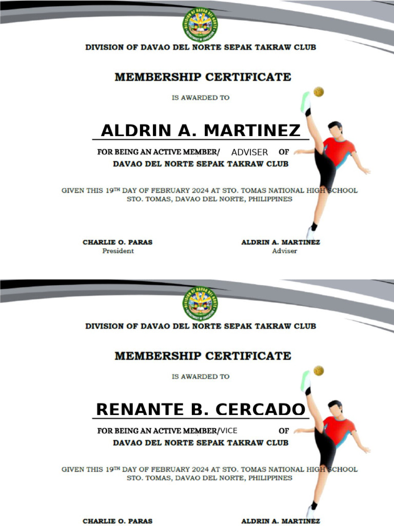 Form2 TAKRAW CERT1 | PDF