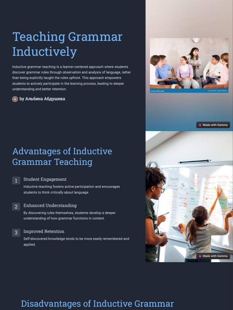 Teaching Grammar Inductively | PDF