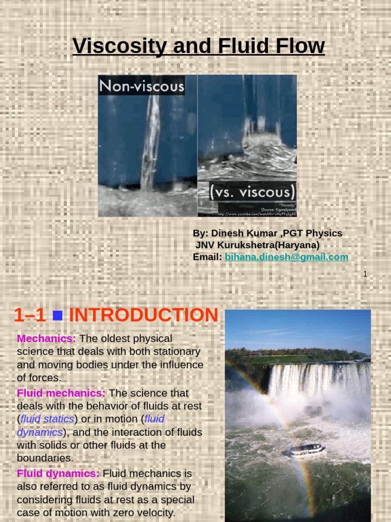 Mechanical Properties of Fluids 5 Viscosity and Fluid Flow | PDF