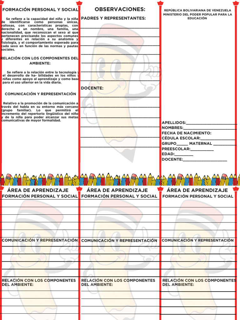 Boleta Preescolar | PDF