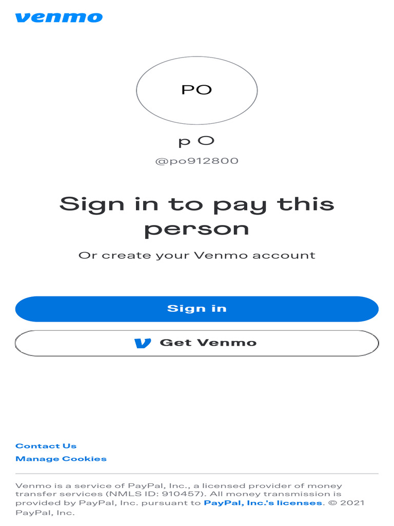 Venmo P O | PDF