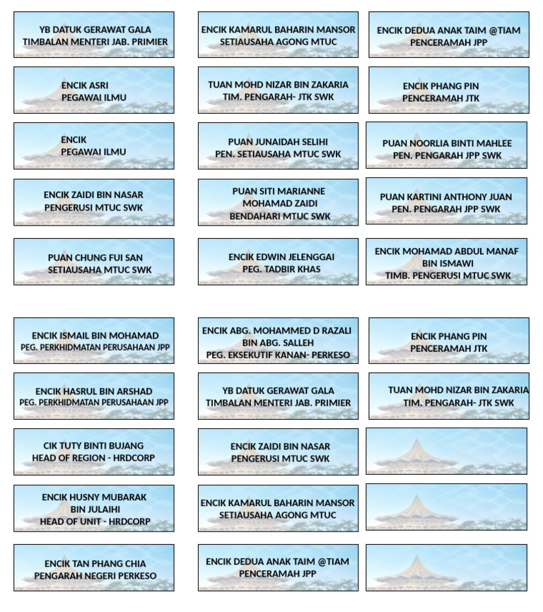 Tagging Tempat Duduk | PDF