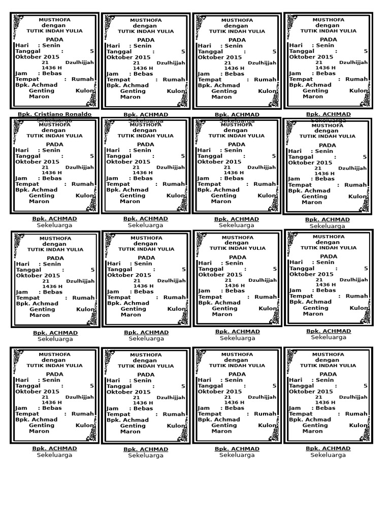 Undangan ROKOK | PDF