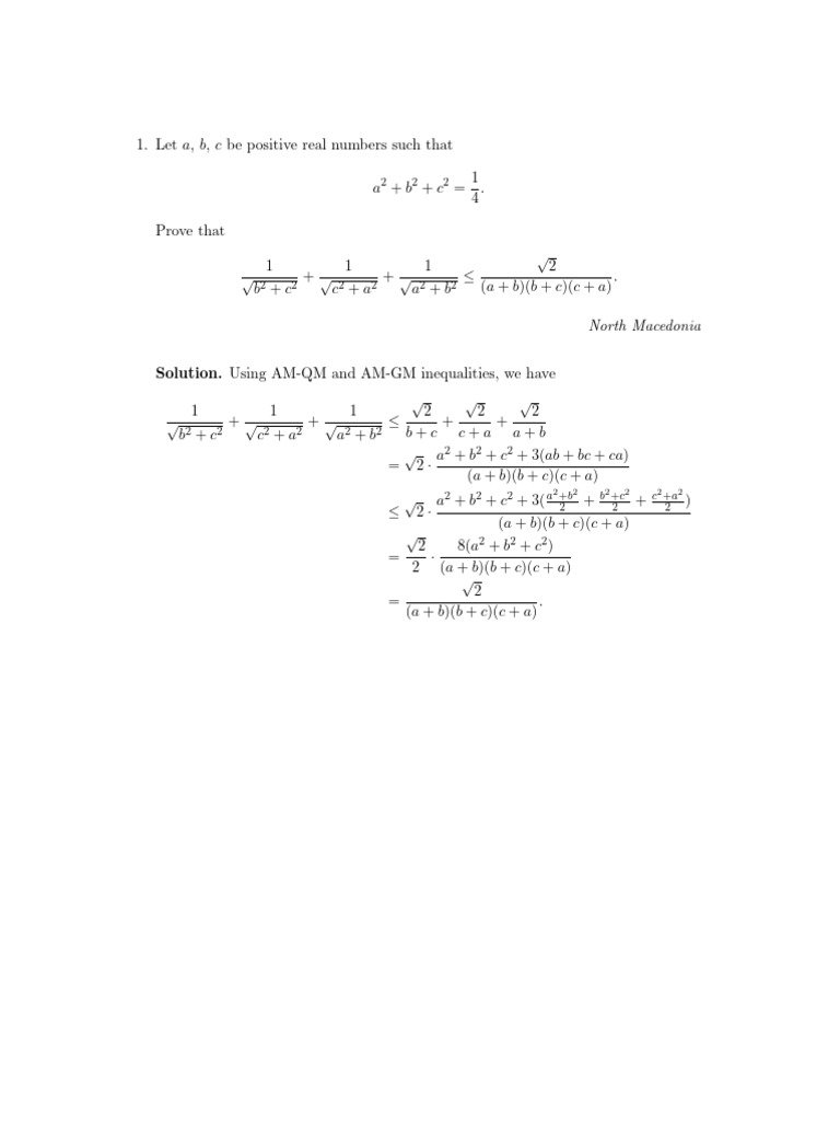 JBMO 2024 Solutions | PDF