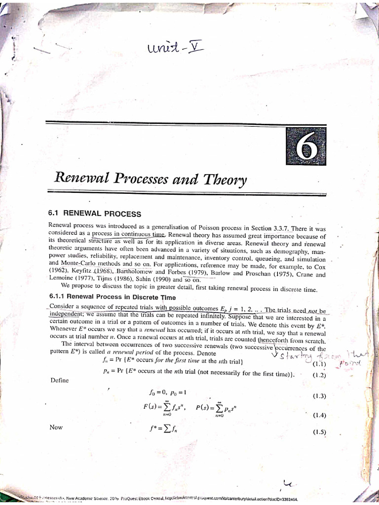 Stochastic Processes Unit - 5 | PDF