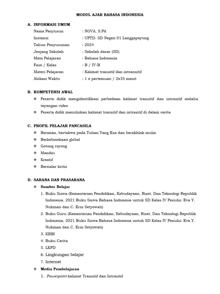 01. Modul Ajar | PDF