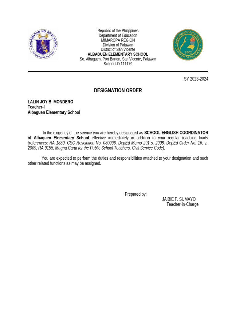2023 2024 Designation | PDF