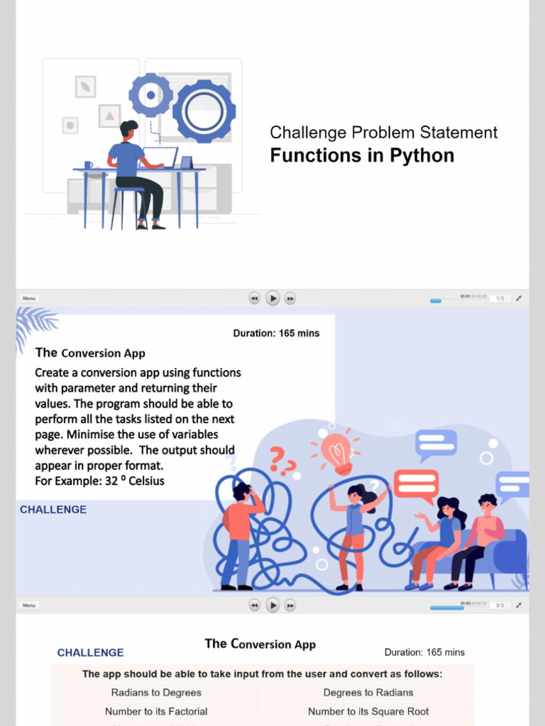 challange Functions in python | PDF