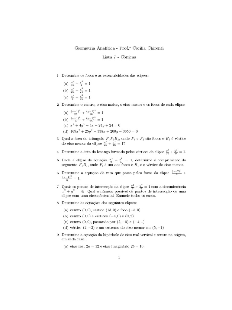 Lista 7 | PDF