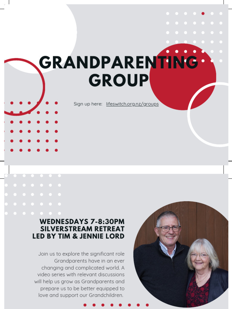 Grandparenting Group Flyer | PDF | Cooking, Food & Wine | Wellness