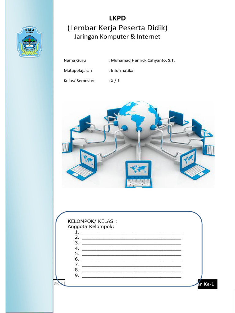 LKPD Jaringan Komputer Dan Internet - Pertemuan 1 | PDF