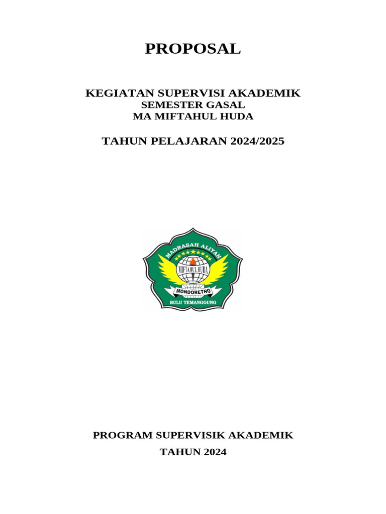 Proposal Supervisi | PDF