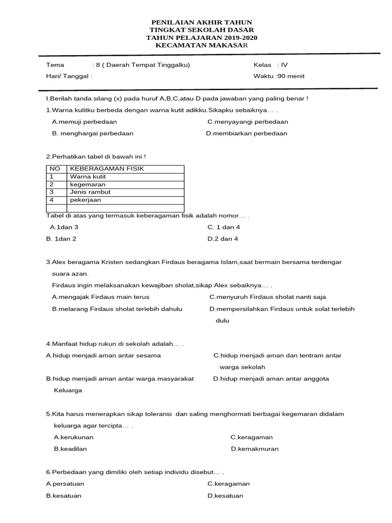 TEMA 8 KELAS 4 | PDF