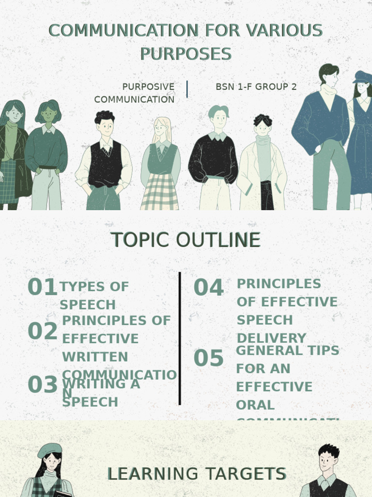 Communication For Various Purposes | PDF