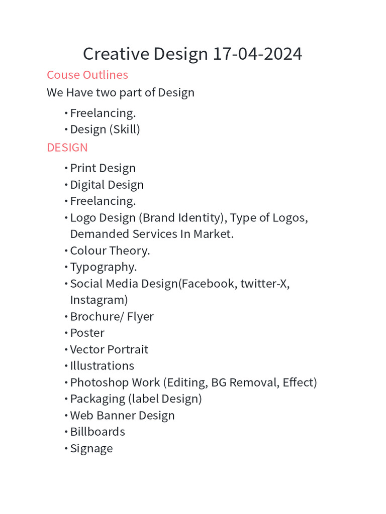 Creative Design | PDF
