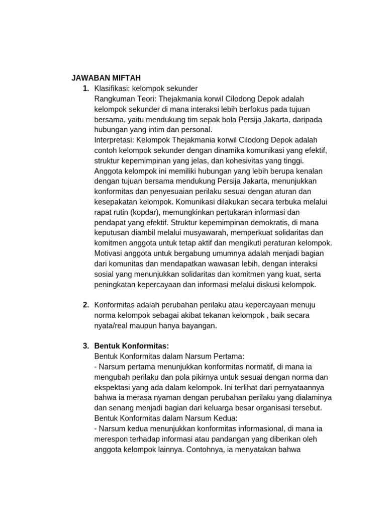 Jawaban Yudis Dan Miftah | PDF