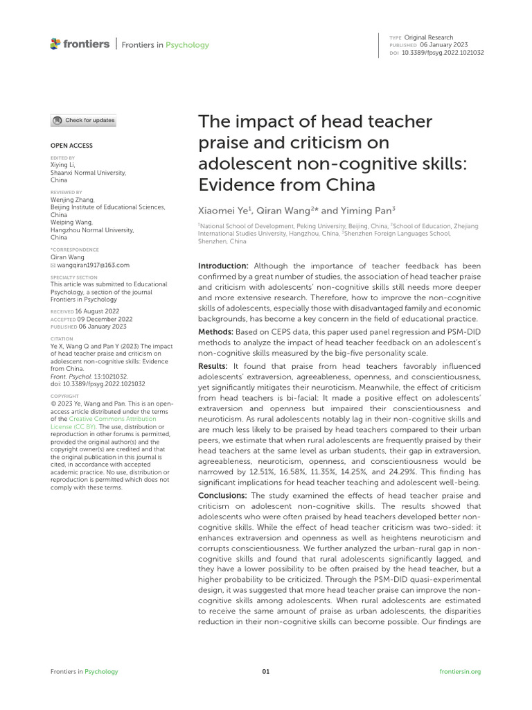 The_impact_of_head_teacher_praise_and_criticism_on | PDF