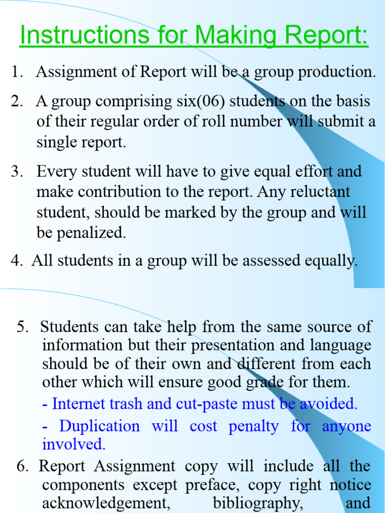 Instructions-for-Making-Report.ppt | PDF