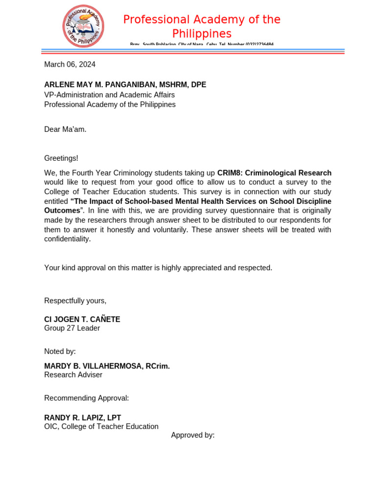 Canete Letter Request | PDF