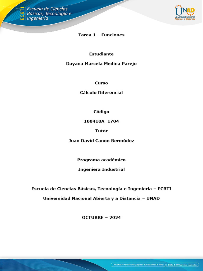 Tarea 1 Funciones_Dayana Medina | PDF