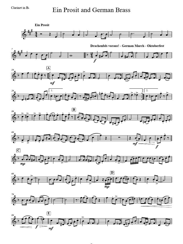 Ein Prosit and German Brass | PDF