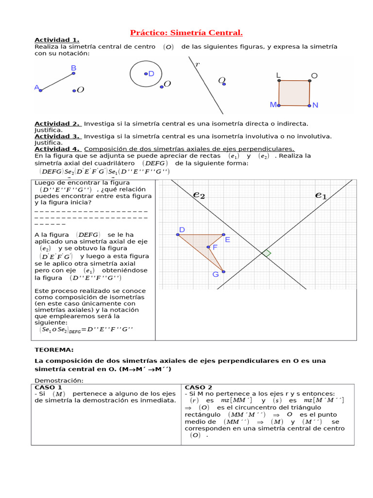 Simetria Central | PDF
