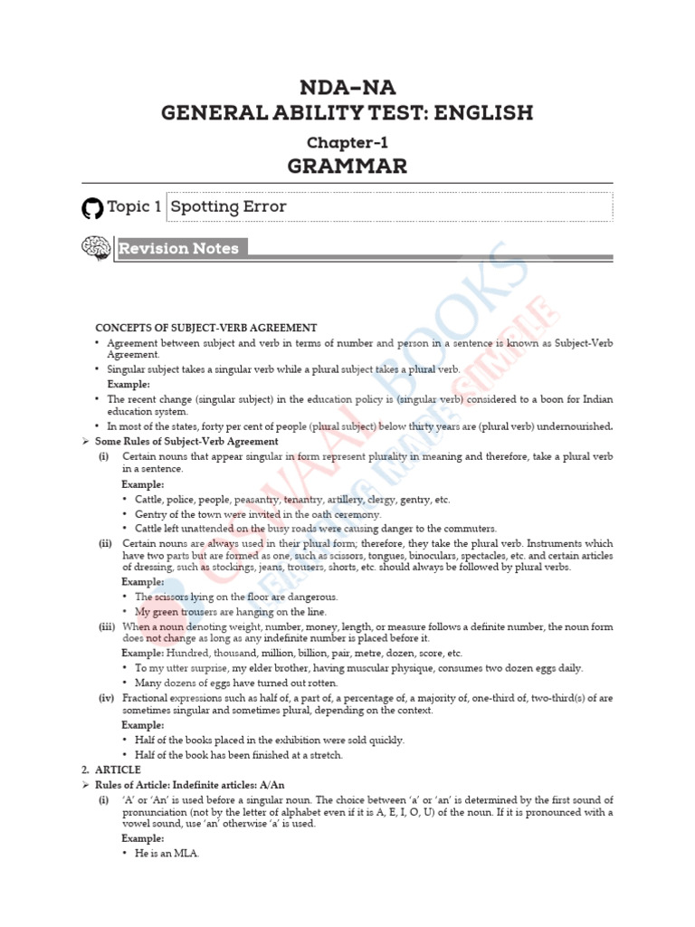 English Revision Note | PDF