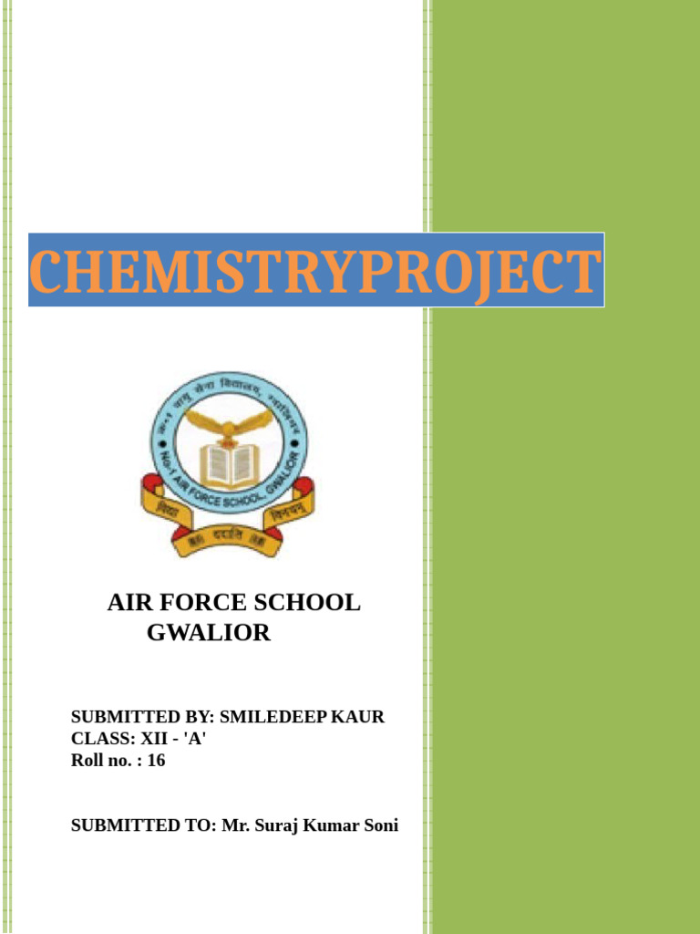 Chemistry Project File | PDF