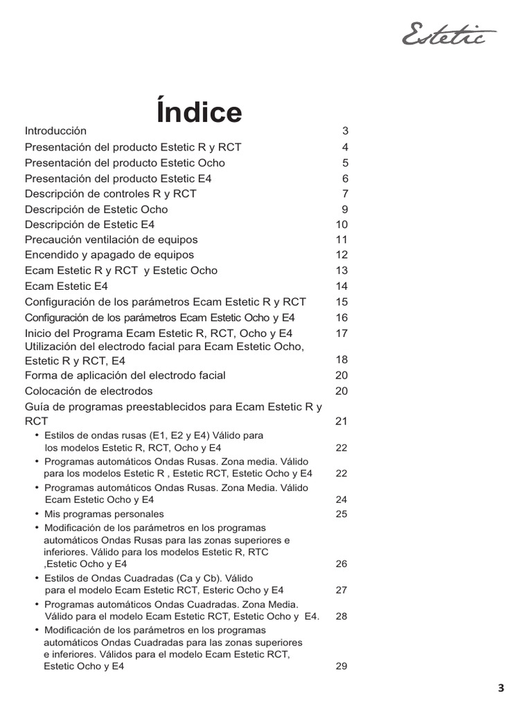 Manual de Uso Electroestimuladores ECAM RCT E4 E8 1 | PDF