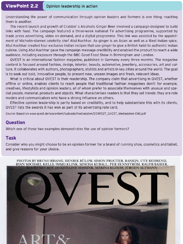 Viewpoint 2.2 Opinion Leadership in Action | PDF