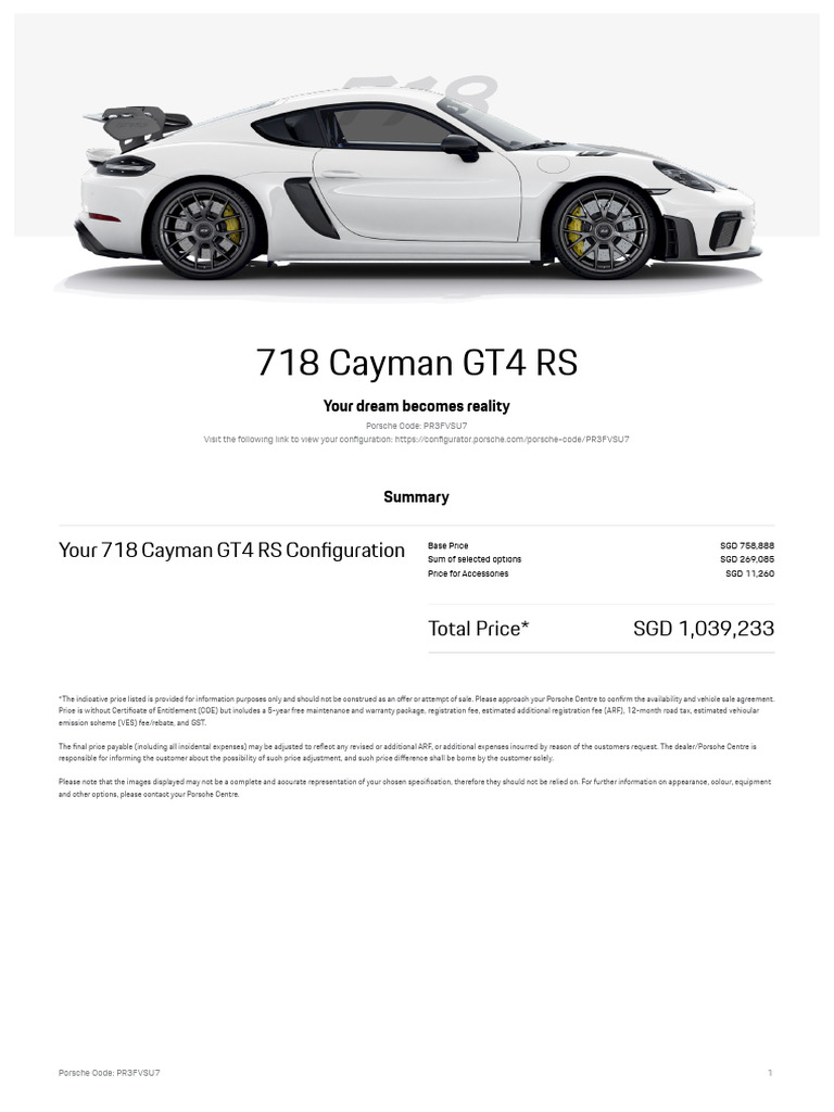718 Cayman GT4 RS | PDF