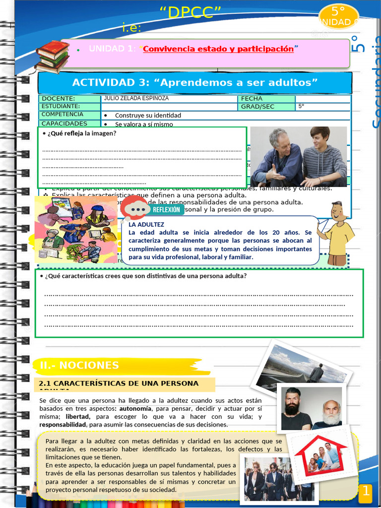 5° Dpcc-Actv.3-Uni 1-2024 | PDF