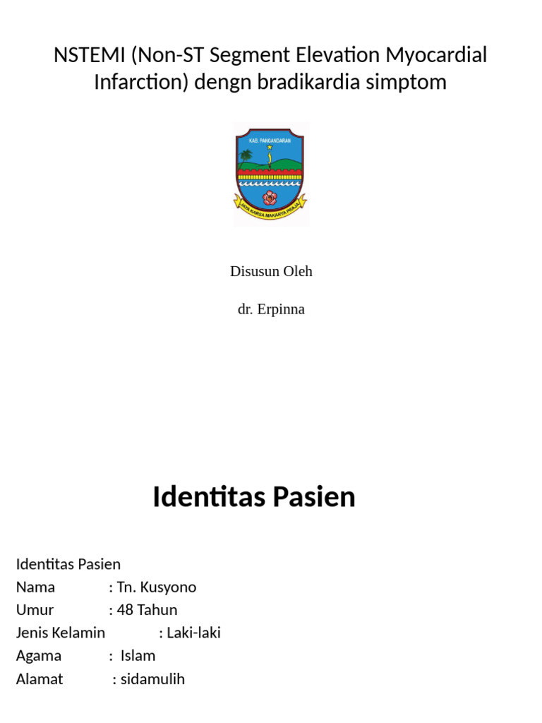 LAPKAS IPD (NSTEMI DGN Bradikardia) Dr. Erpinna | PDF